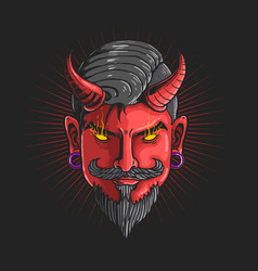 Devil halloween sign Royalty Free Vector Image