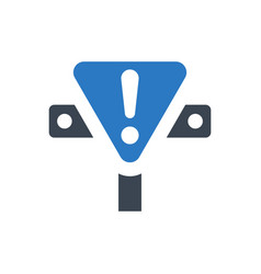 Avoid danger warning icon Royalty Free Vector Image