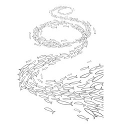 School of fish stylized group of stylized fishes Vector Image