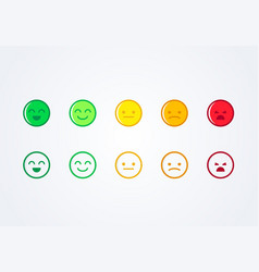 User experience feedback smiley emoticons Vector Image