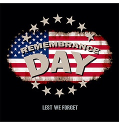 Lest we forget text memorial Royalty Free Vector Image