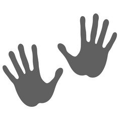 Open human hand palm - black icon on white Vector Image