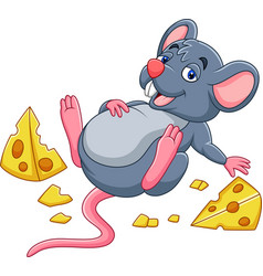 Fat lazy mouse Royalty Free Vector Image - VectorStock