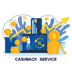 Cash back reward program concept Royalty Free Vector Image