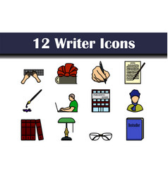 Writing icons set Royalty Free Vector Image - VectorStock