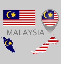 Administrative map sarawak malaysia Royalty Free Vector