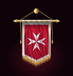 Flag malta version with maltese cross Royalty Free Vector