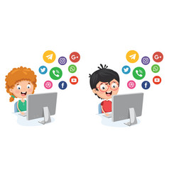 Kids technology Royalty Free Vector Image - VectorStock