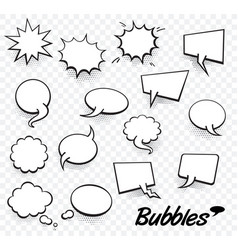 Set of blank template in pop art style comic text Vector Image