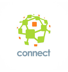 Digital connection logo Royalty Free Vector Image