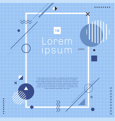 Rounded rectangle frame template Royalty Free Vector Image