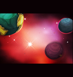 Cartoon colorful fantasy planets set Royalty Free Vector