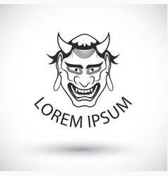 Japanese ghost mask Royalty Free Vector Image - VectorStock