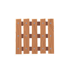 Wood pallet top view in flat Royalty Free Vector Image