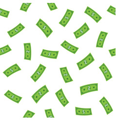 Doodle cash flow raining money seamless Royalty Free Vector