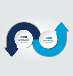 2 step diagram scheme infographic Royalty Free Vector Image