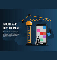 Mobile application development process modern Vector Image