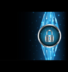 Technology digital cyber security lock circle Vector Image