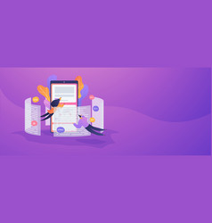 Front end development it header or footer banner Vector Image