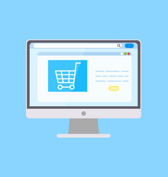 Computer desktop pc logo design icon Royalty Free Vector