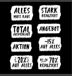 Hand sketched set sale quotes angebot Royalty Free Vector