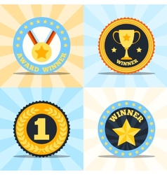 Winner label or sticker Royalty Free Vector Image
