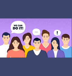 We can do it motivation quote motivational slogan Vector Image
