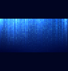 Blue binary computer code background Royalty Free Vector