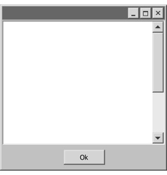 Old browser interface template isolated browser Vector Image