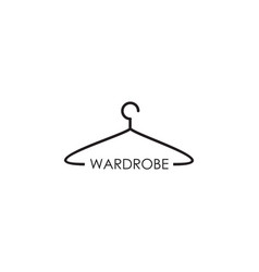 Wardrobe or fashion logo design with using hanger Vector Image