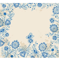 Abstract hand drawn blue background Royalty Free Vector