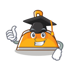 Graduation broom character cartoon style Vector Image