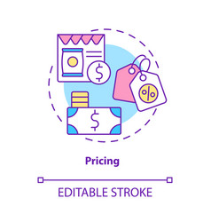 Value-based pricing concept icon Royalty Free Vector Image