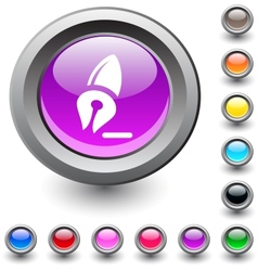 Modern light circle icon with shadow Royalty Free Vector