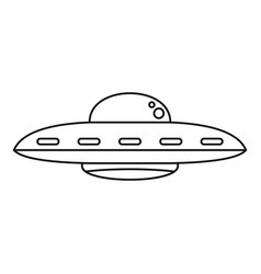 Alien spaceship icon outline style Royalty Free Vector Image