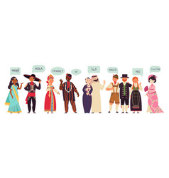 International greeting multilingual people Vector Image