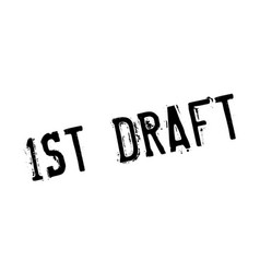 1st draft rubber stamp Royalty Free Vector Image