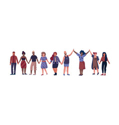 Friendship happy friends standing together and Vector Image