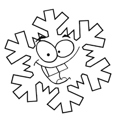 Cartoon snowflake Royalty Free Vector Image - VectorStock