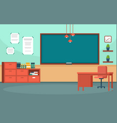School classroom interior room blackboard Vector Image