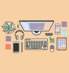 Devops software development icon set coding Vector Image
