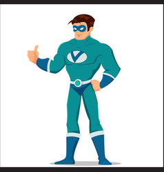 Superhero kid brave boy cartoon super child Vector Image
