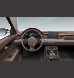 Interior inside car with Royalty Free Vector Image