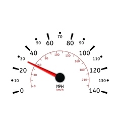 Speedometer 160 km per hour outline flat Vector Image