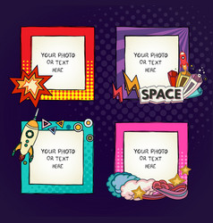 Beautiful template hand drawn frames Royalty Free Vector