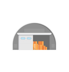 Warehouse construction icon in flat design Vector Image