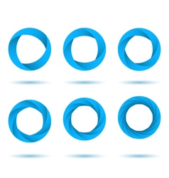 Blue segmented circles Royalty Free Vector Image