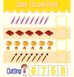 Insect math number worksheet Royalty Free Vector Image