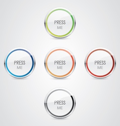 Press me button Royalty Free Vector Image - VectorStock