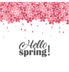 Floral frames hello spring Royalty Free Vector Image
